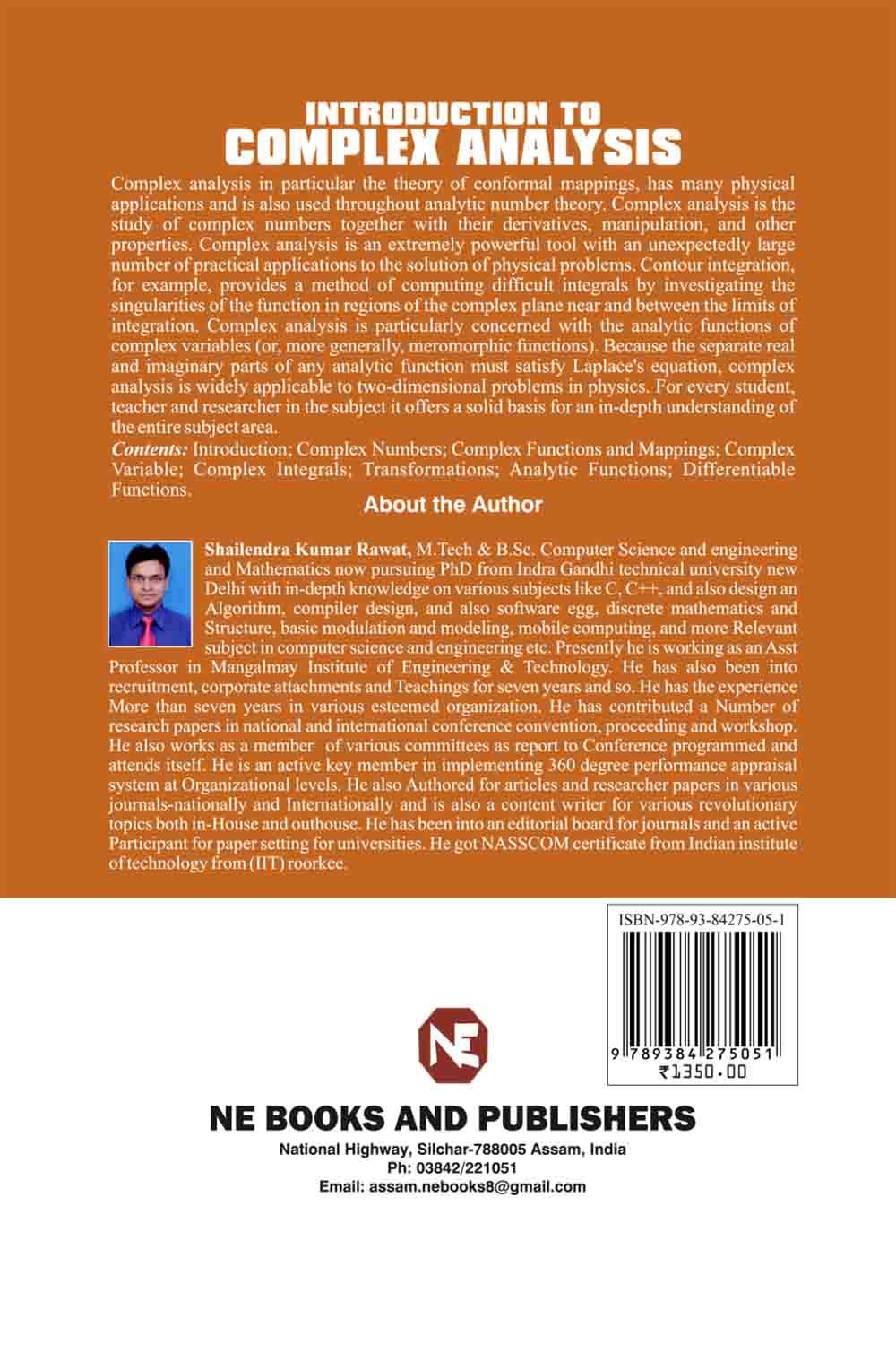 Introduction To Complex Analysis NE BOOKS